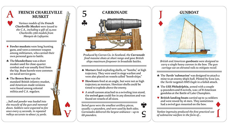 Arms and Armaments of the American Revolution Playing Cards | Twin ...